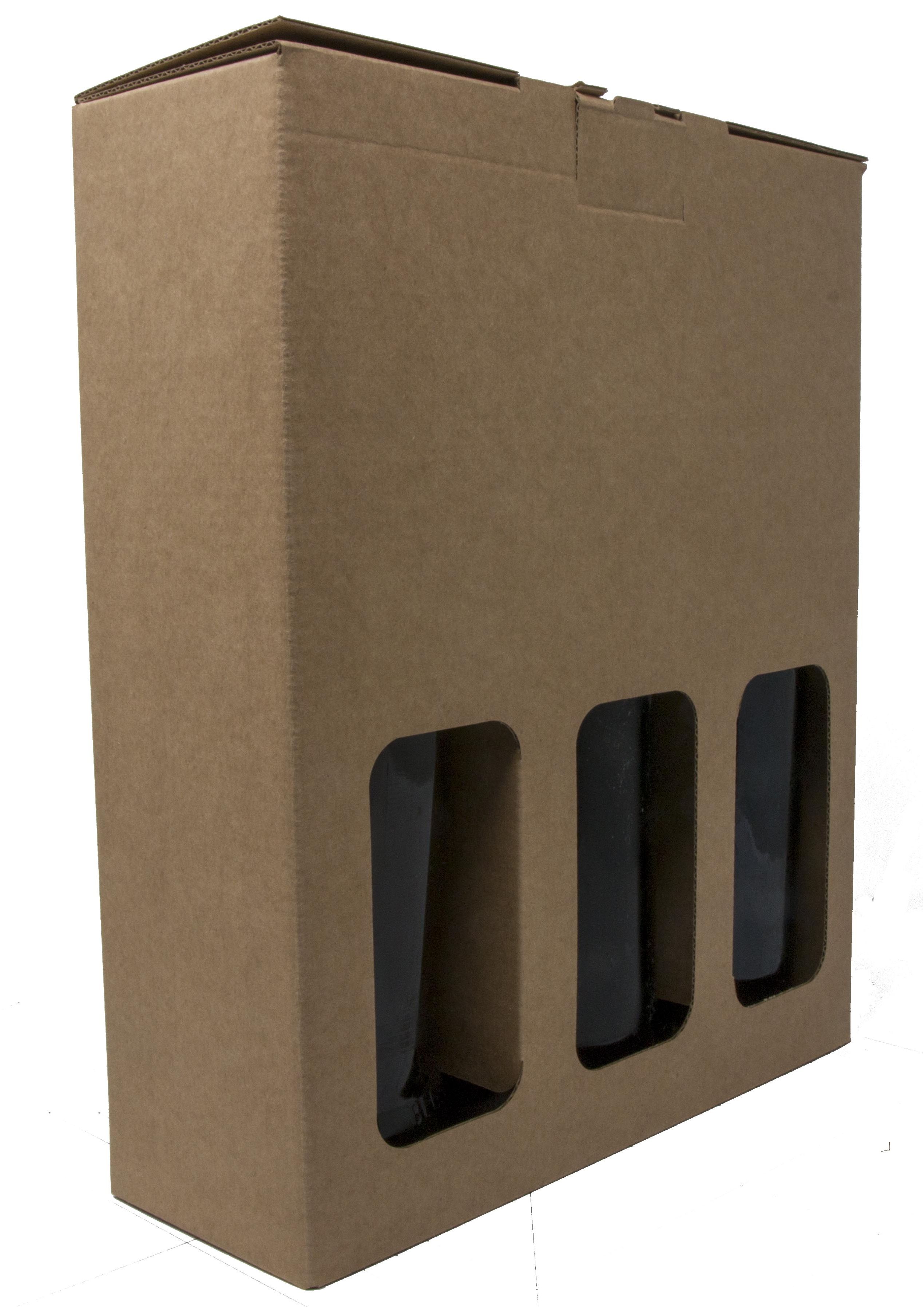 Bottle Boxes :: 3 x 500ml with plastic handle - Printed Beer Bottle ...